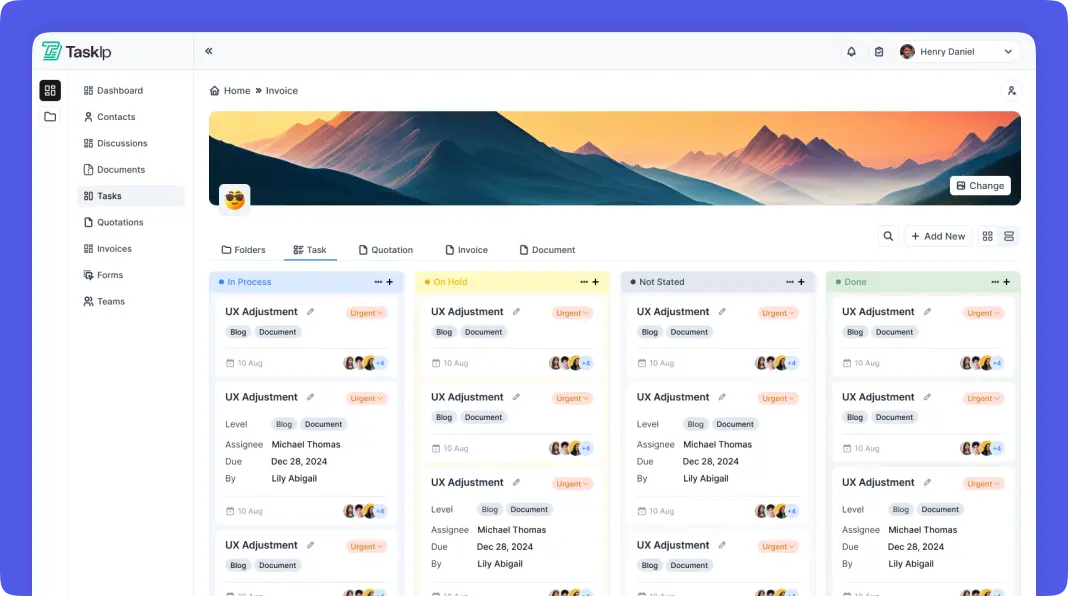 One Stop Solution for Client Management - Taskip