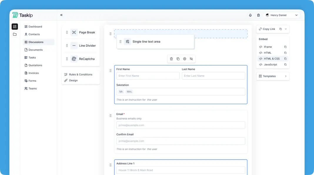 One Stop Solution for Client Management - Taskip